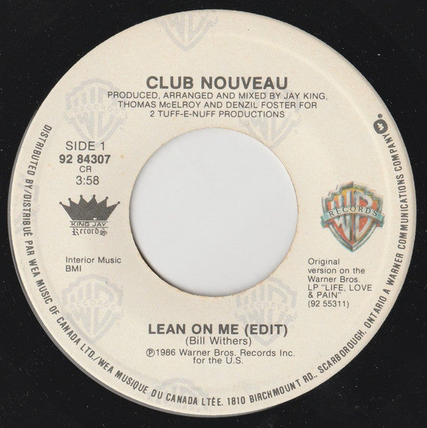 Club Nouveau - Lean On Me - vinyl – Press Vinyl Cafe